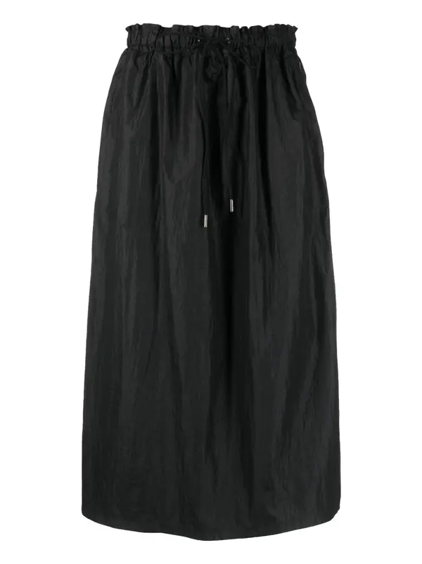 Woolrich High-waisted Midi Skirt - Black