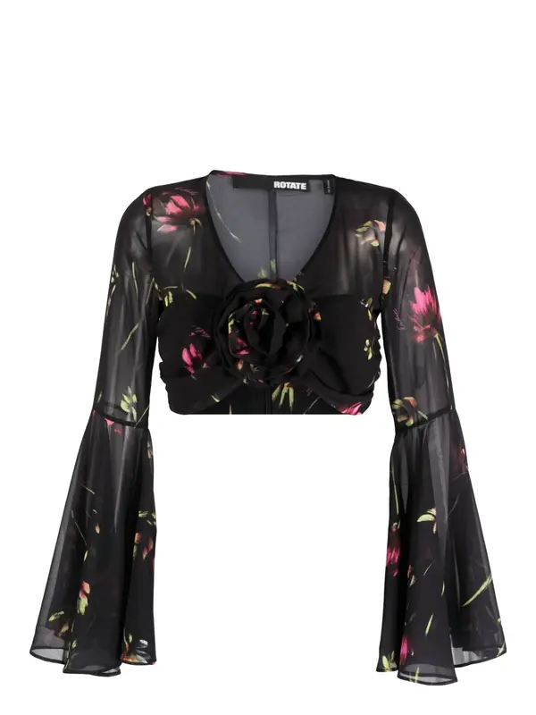 Remain Birger Christensen Floral-print Blouse - Black