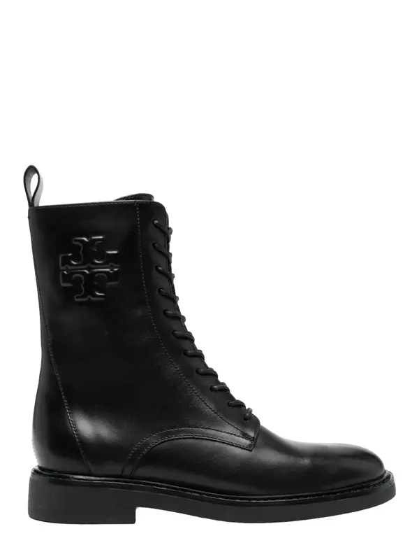 Tory Burch Double T Combat Boots - Black