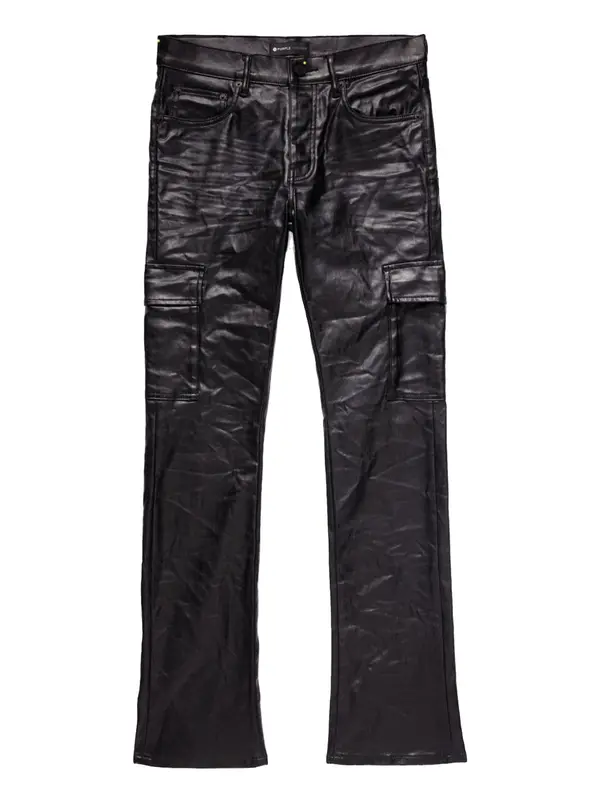PURPLE BRAND P004 Cargo Flared Jeans - Black