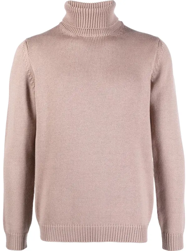 NUUR Roll-neck Merino Wool Jumper - Pink