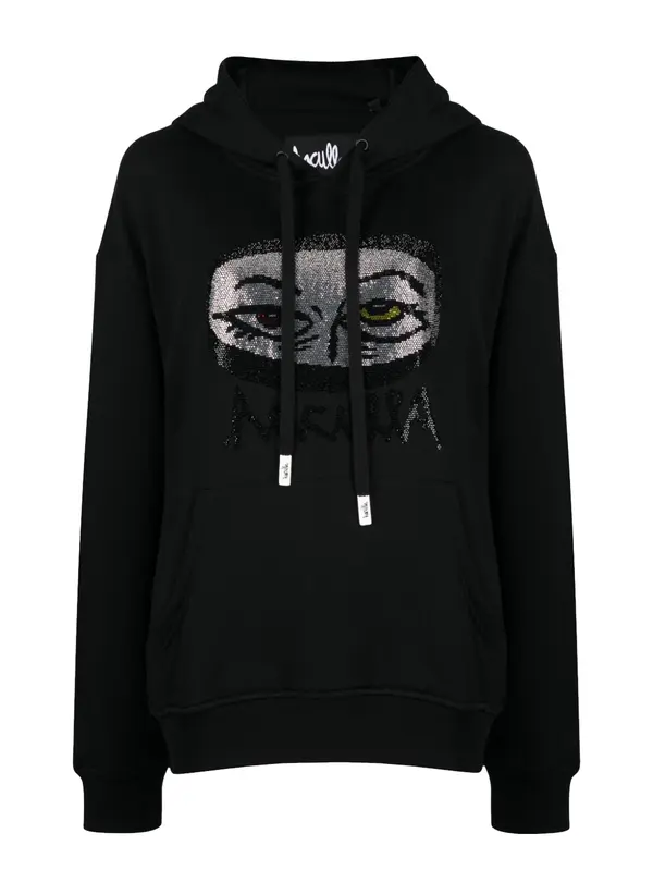 HACULLA. Eyes On You Cotton Hoodie - Black