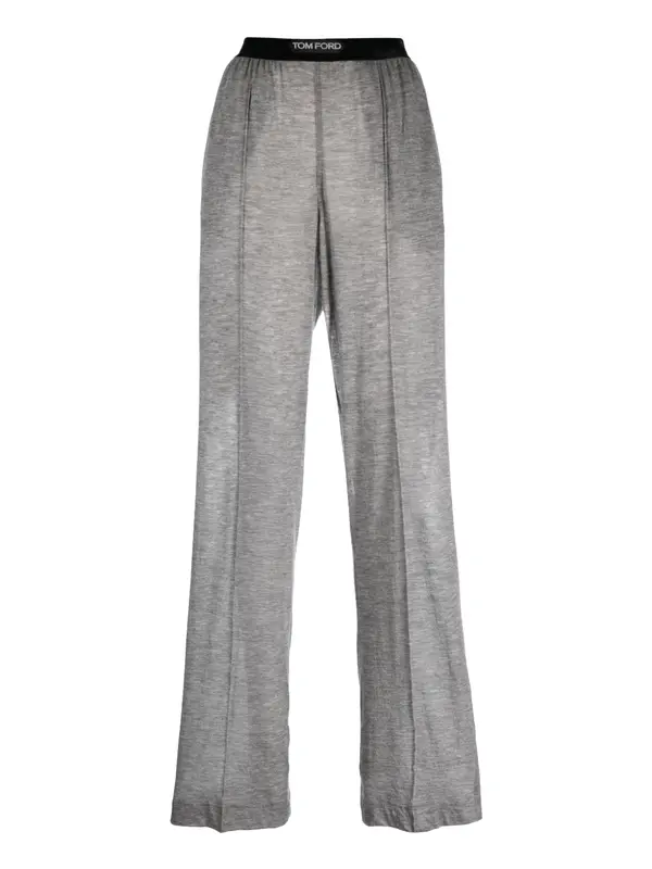 TOM FORD Logo-waistband Cashmere Track Pants - Grey