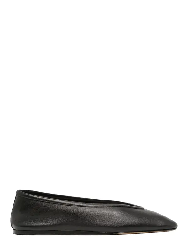 Le Monde Beryl Luna Leather Ballerinas - Black