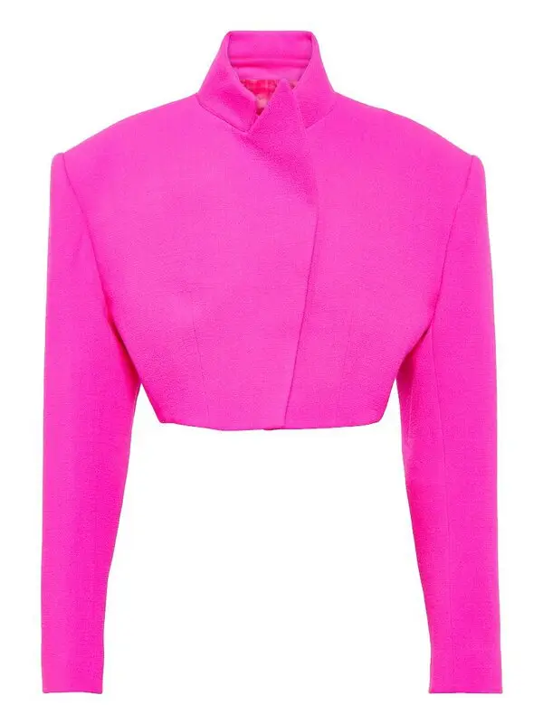 Alexandre Vauthier Cropped Wool Jacket - Pink