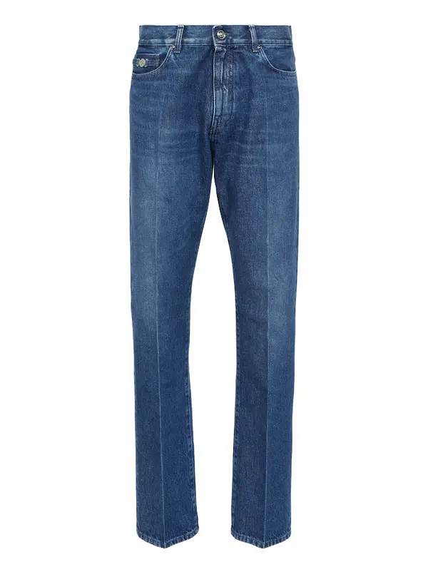 Versace La Medusa Straight Jeans - Blue