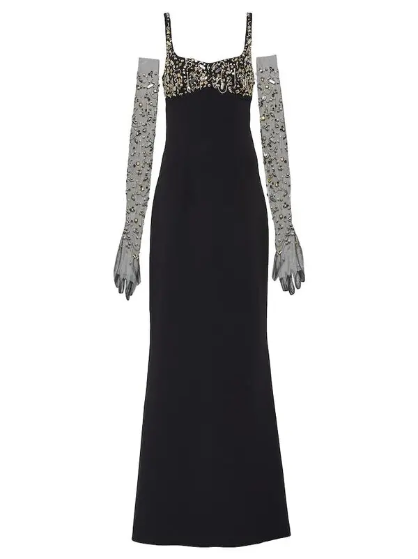 Safiyaa Beatriz Embellished Gown - Black