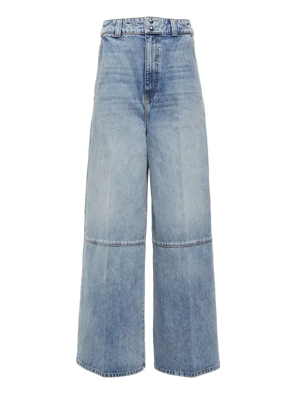 Khaite Isla High-rise Wide-leg Jeans - Blue