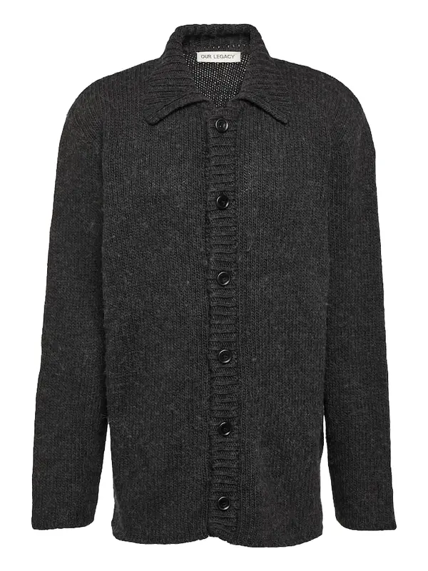 Our Legacy Ribbed-knit Cardigan - Grey