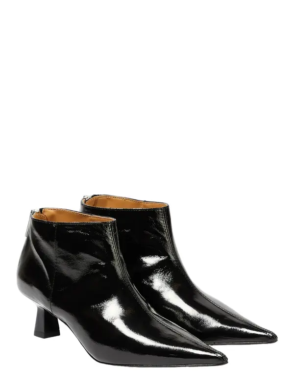 GANNI Zip-up Ankle Boots - Black