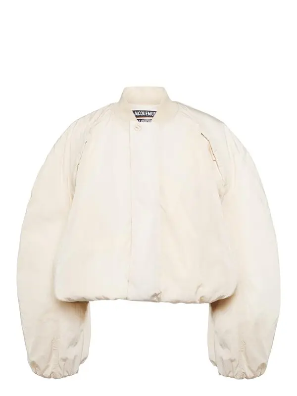 Jacquemus Le Bomber Bahia Cropped Jacket - White