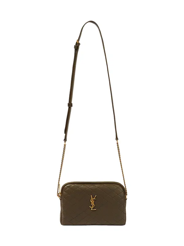 Saint Laurent Gaby Leather Shoulder Bag - Brown
