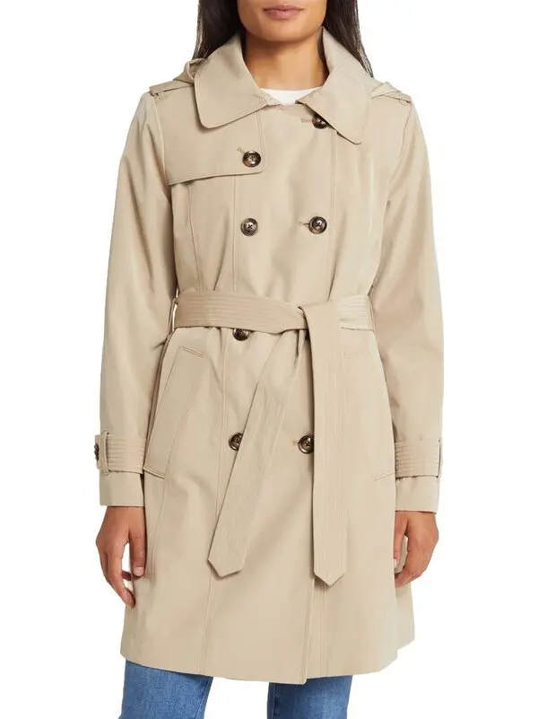 London Fog Belted Trench Coat - British Khaki