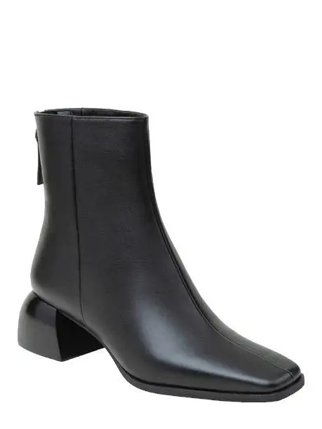 Linea Paolo Sage Leather Booties - Black/black