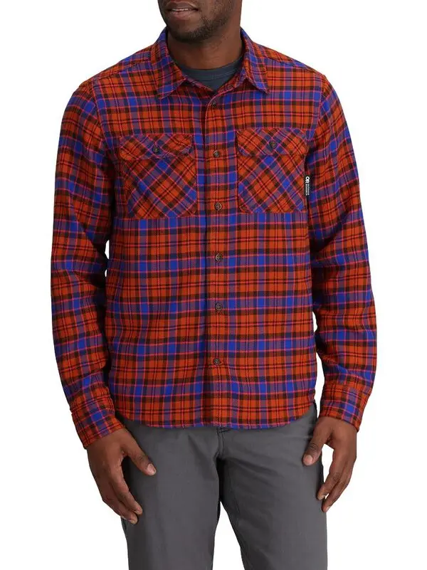 OUTDOOR RESEARCH Feedback Plaid Flannel Overshirt - Terra Plaid