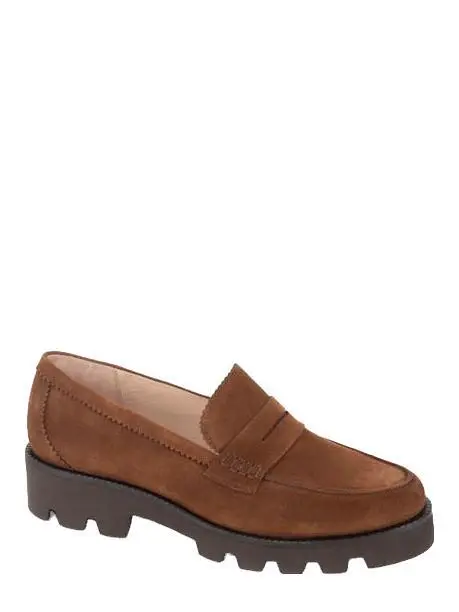 PATRICIA GREEN Vince Lug Sole Penny Loafer - Chocolate