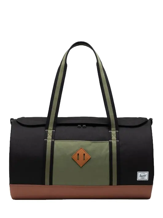 Herschel Supply Co. Heritage Duffle Bag - Black/four Leaf Clover/brown
