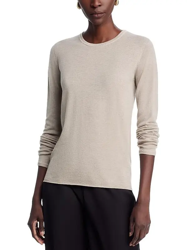 Majestic Filatures Machine Washable Cashmere Crewneck Top - Desert
