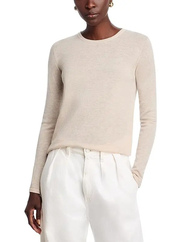Majestic Filatures Cashmere Crewneck Top - Nougat