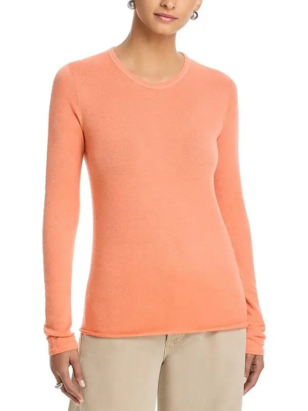 Majestic Filatures Cashmere Crewneck Top - Papaya