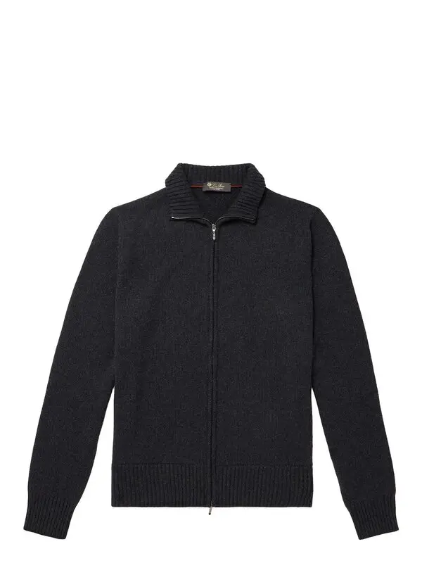 Loro Piana Cashmere Zip-up Sweater - Gray