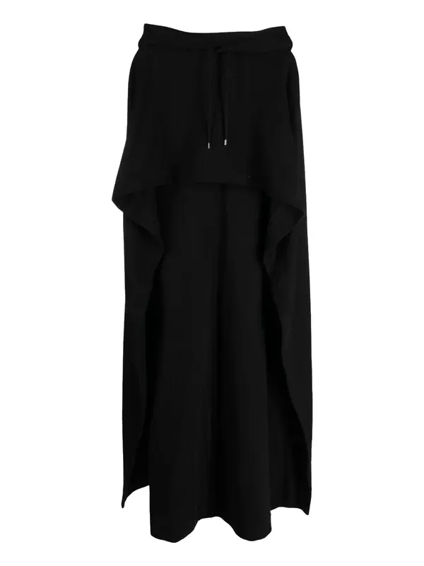 Saint Laurent Asymmetric Cotton Cape - Black