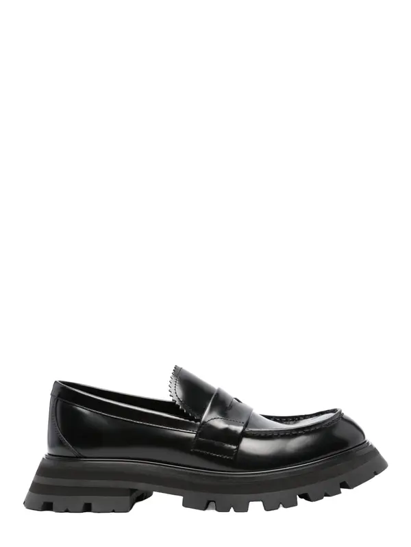 Alexander McQueen Lug Sole Penny Loafers - Black