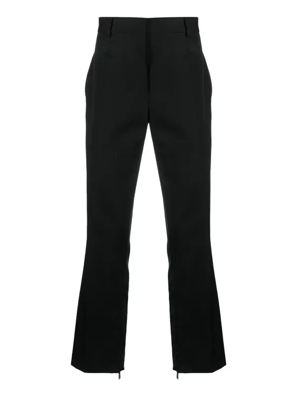 Off-White Straight-leg Wool Trousers - Black