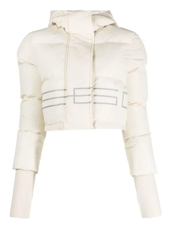 Gcds Logo-print Padded Bomber Jacket - White