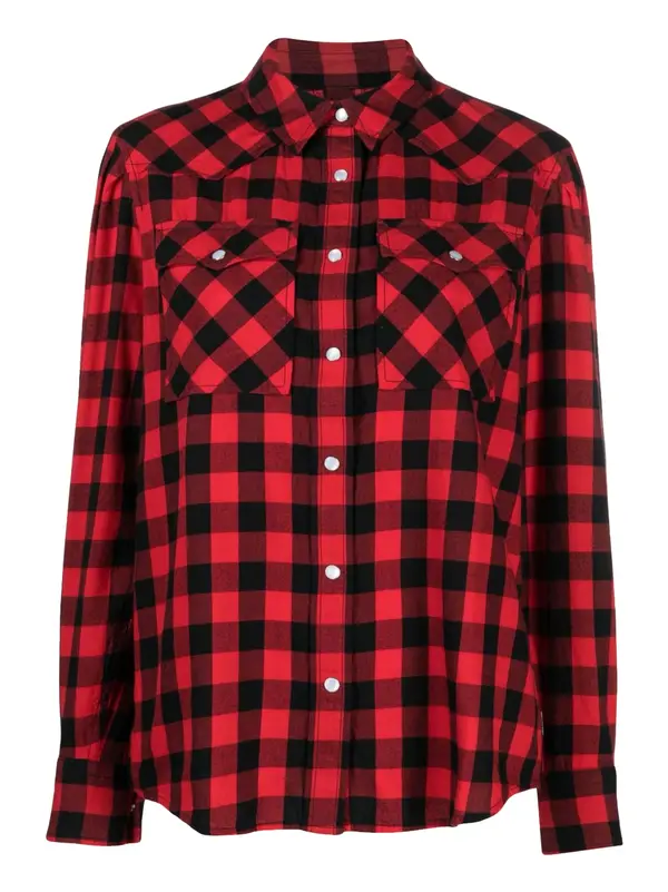 Woolrich Checked Cotton Flannel Shirt - Red