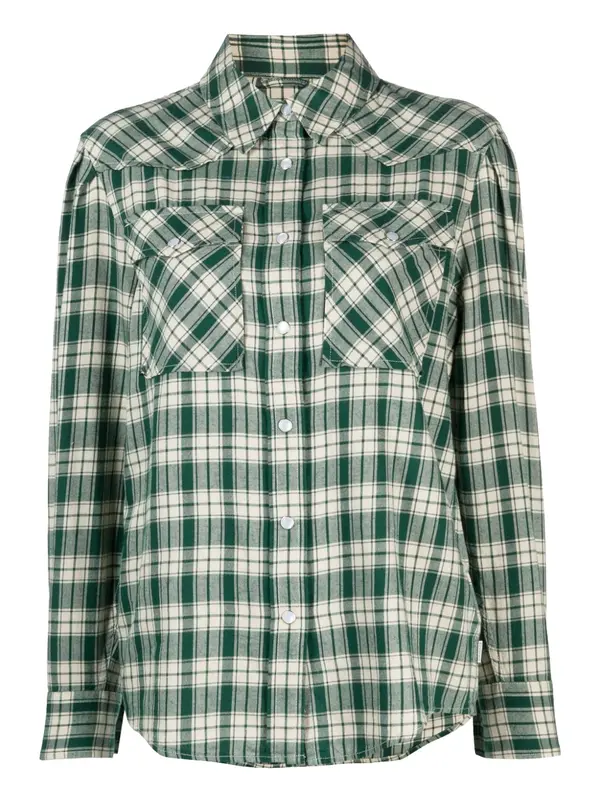 Woolrich Checked Cotton Flannel Shirt - Green