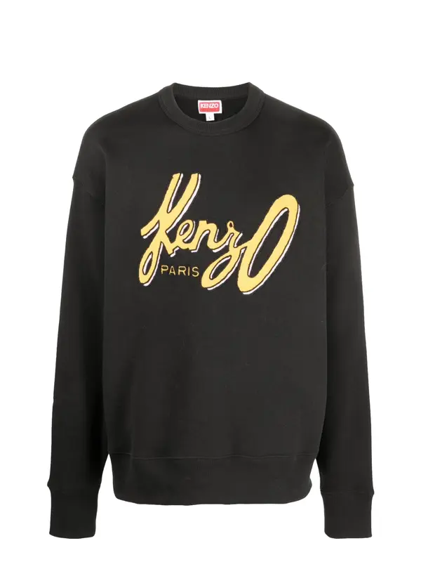 Kenzo Logo-print Cotton Sweatshirt - Black