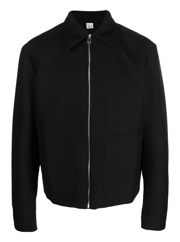 WINNIE N.Y.C Zip-up Wool-blend Shirt Jacket - Black
