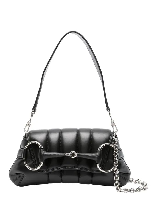 Gucci Small Horsebit Chain Shoulder Bag - Black