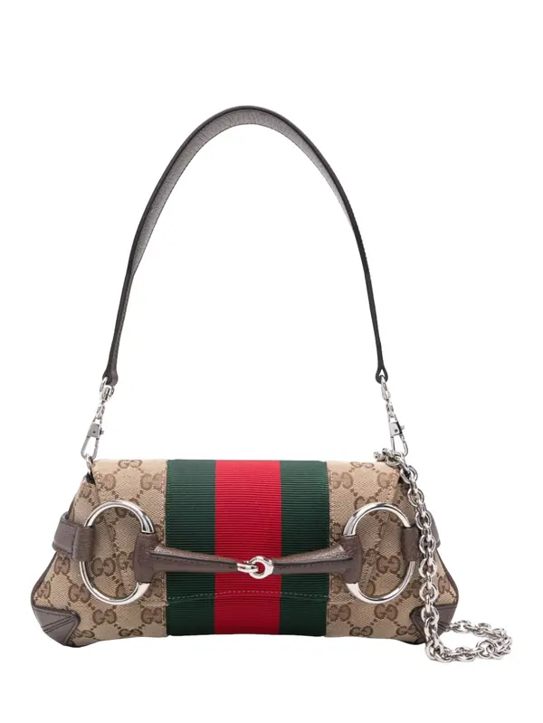 Gucci Small Horsebit Chain Shoulder Bag - Neutrals