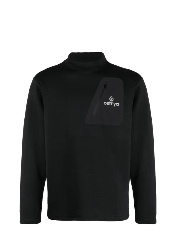 OSTRYA Tessellate Logo-print Sweatshirt - Black