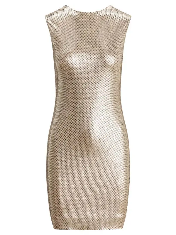 Ralph Lauren Donelle Crystal-embellished Minidress - Gold