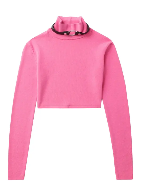 1017 Alyx 9sm Long-sleeve Cropped Jumper - Pink