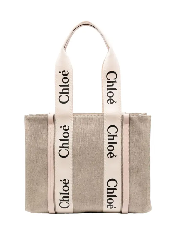 Chloé Medium Woody Tote Bag - Neutrals