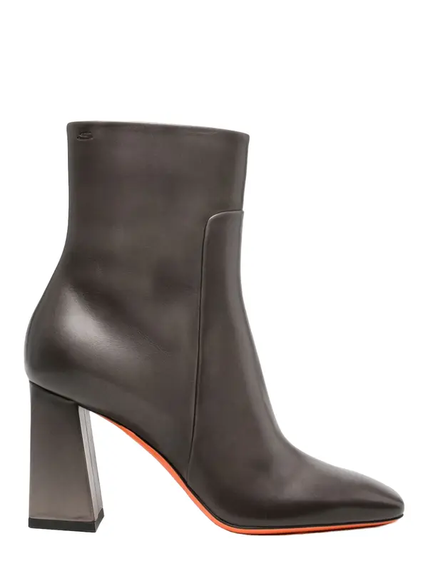 Santoni 90mm Leather Ankle Boots - Grey