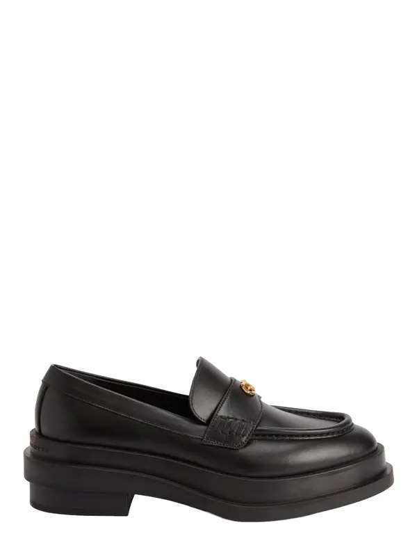 GIUSEPPE ZANOTTI Malick Zali Leather Loafers - Black