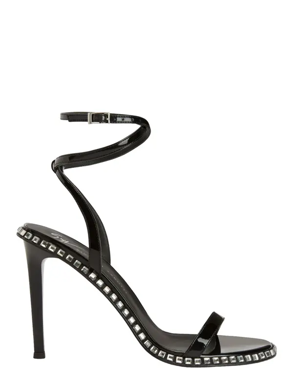 GIUSEPPE ZANOTTI Bellatriks 105mm Leather Sandals - Black