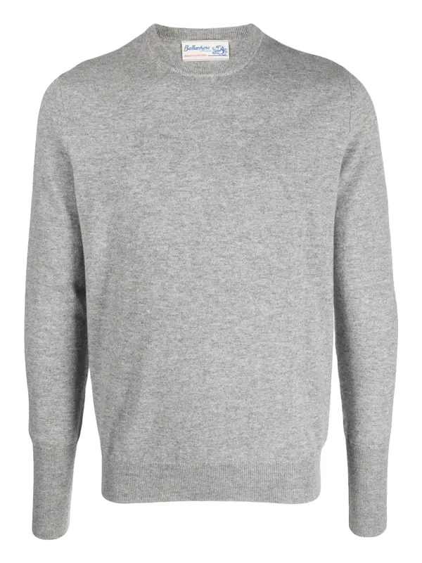 BALLANTYNE Mélange-effect Cashmere Jumper - Grey