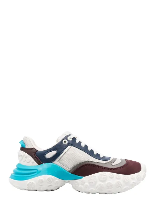 Camper Colour-block Panelled Leather Sneakers - Blue