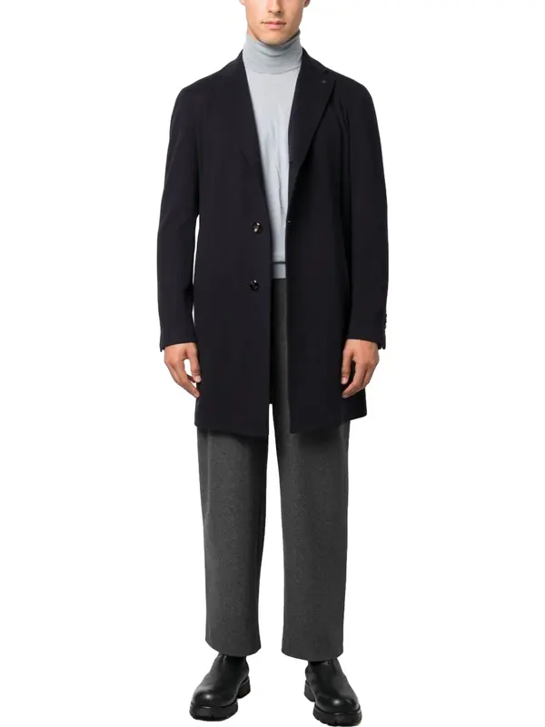 Tagliatore Colorado Single-breasted Coat - Blue