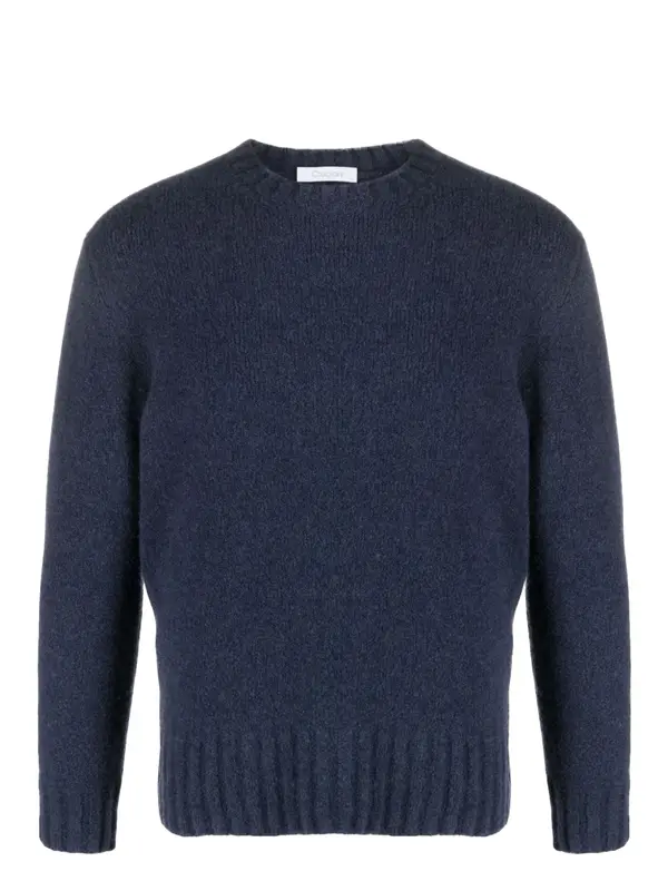 CRUCIANI Crew-neck Fine-knit Jumper - Blue