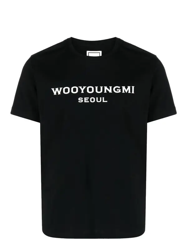 WOOYOUNGMI Logo-print Cotton T-shirt - Black
