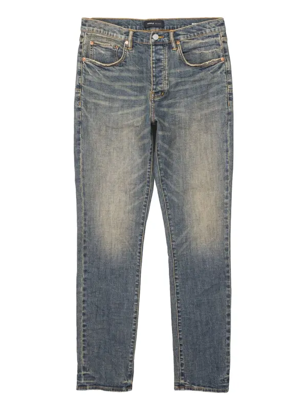 PURPLE BRAND Washed Straight-leg Jeans - Blue