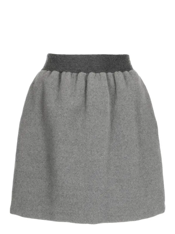 Fabiana Filippi Felted A-line Wool Miniskirt - Grey