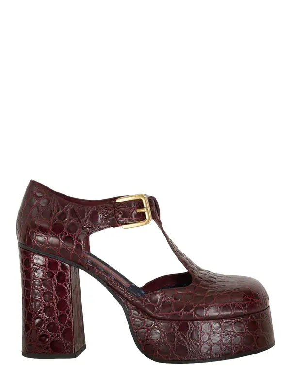 Etro Mary Jane 110mm Round-toe Pumps - Red